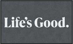3' x 5' (35" x 58") Colorstar Impressions LIFE'S GOOD Indoor Logo Mat